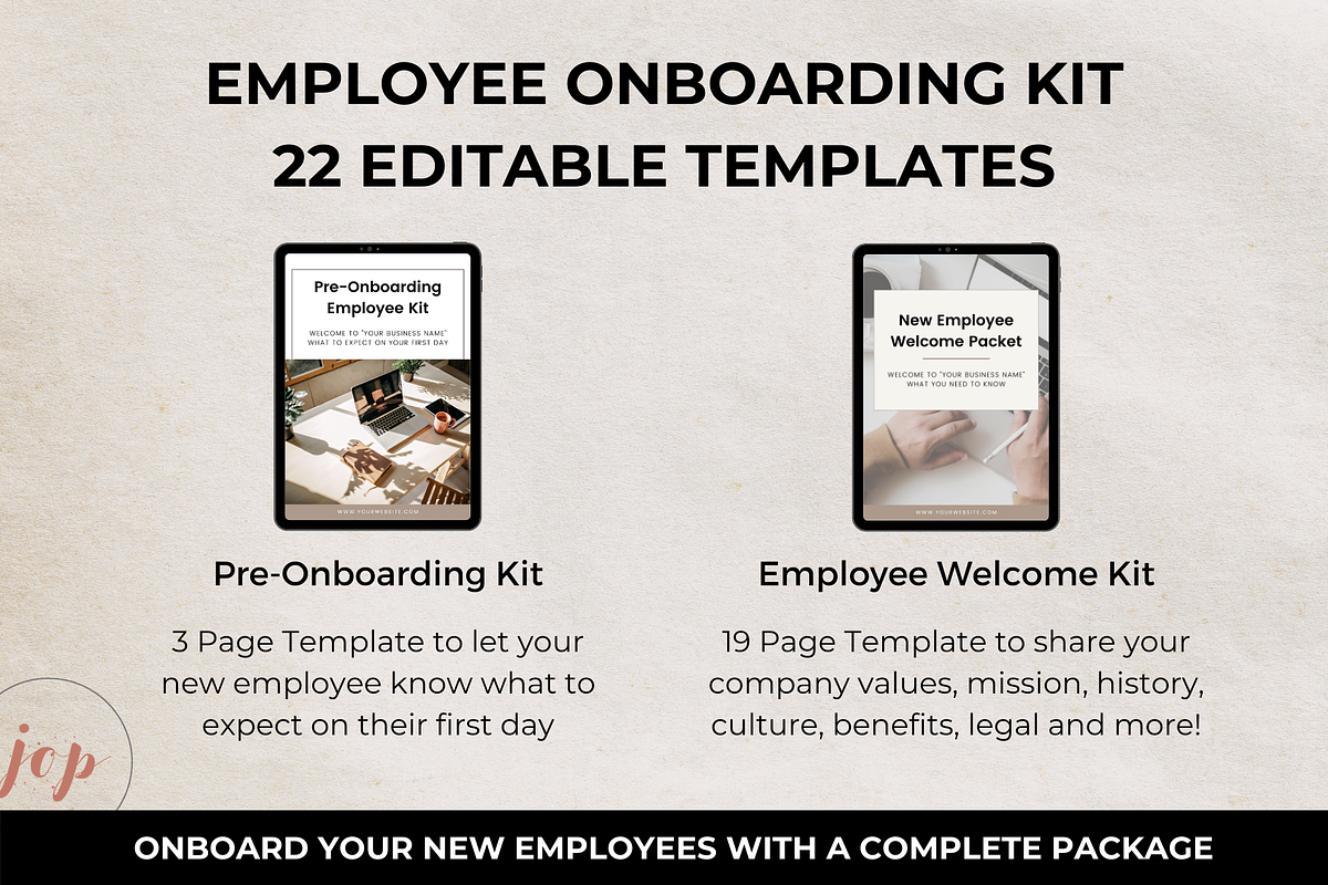 Employee Onboarding Handbook Guide, a Brochure Template by Julia On Purpose