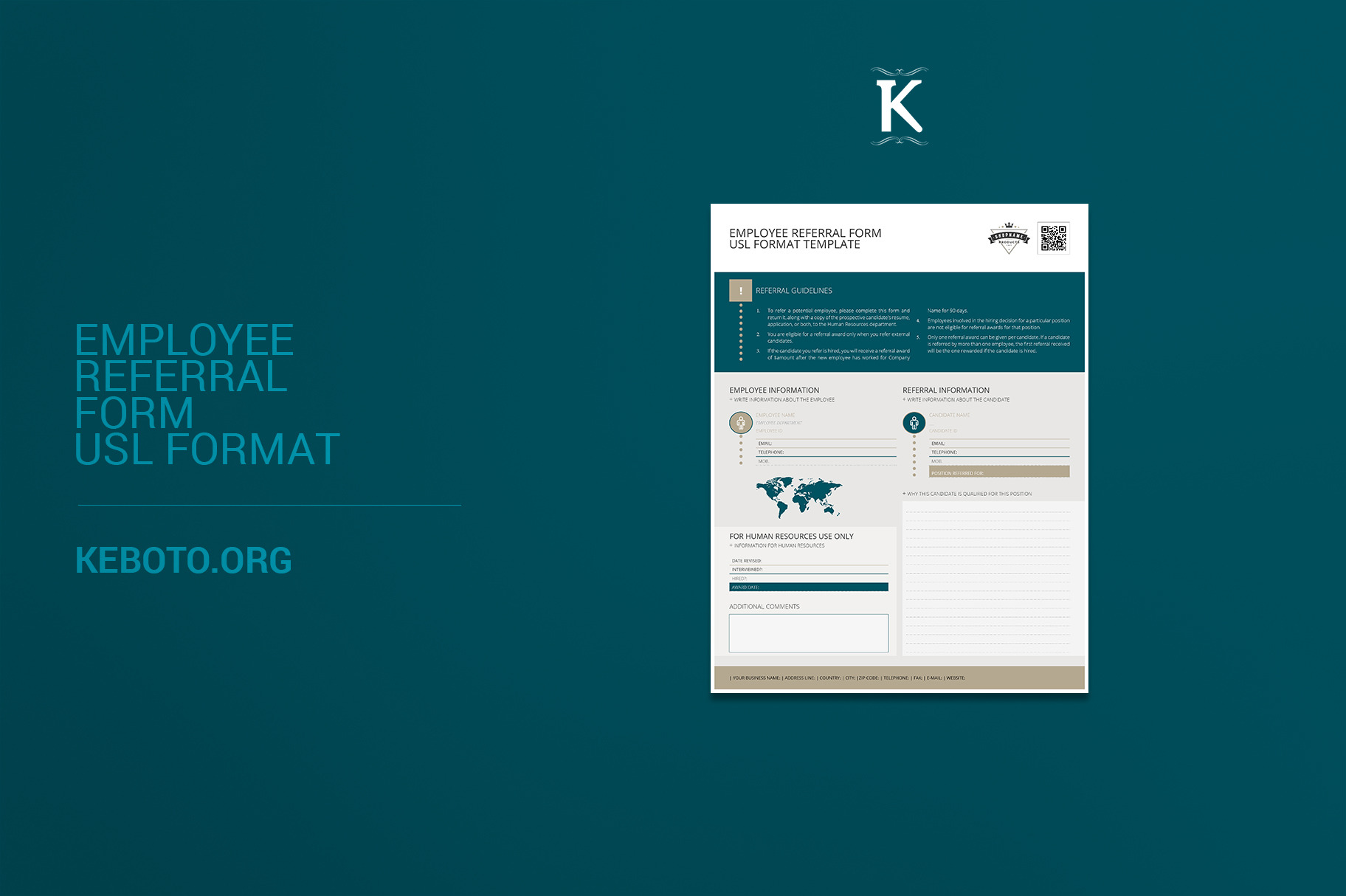 Employee Referral Form USL, a Templates & Theme by Keboto