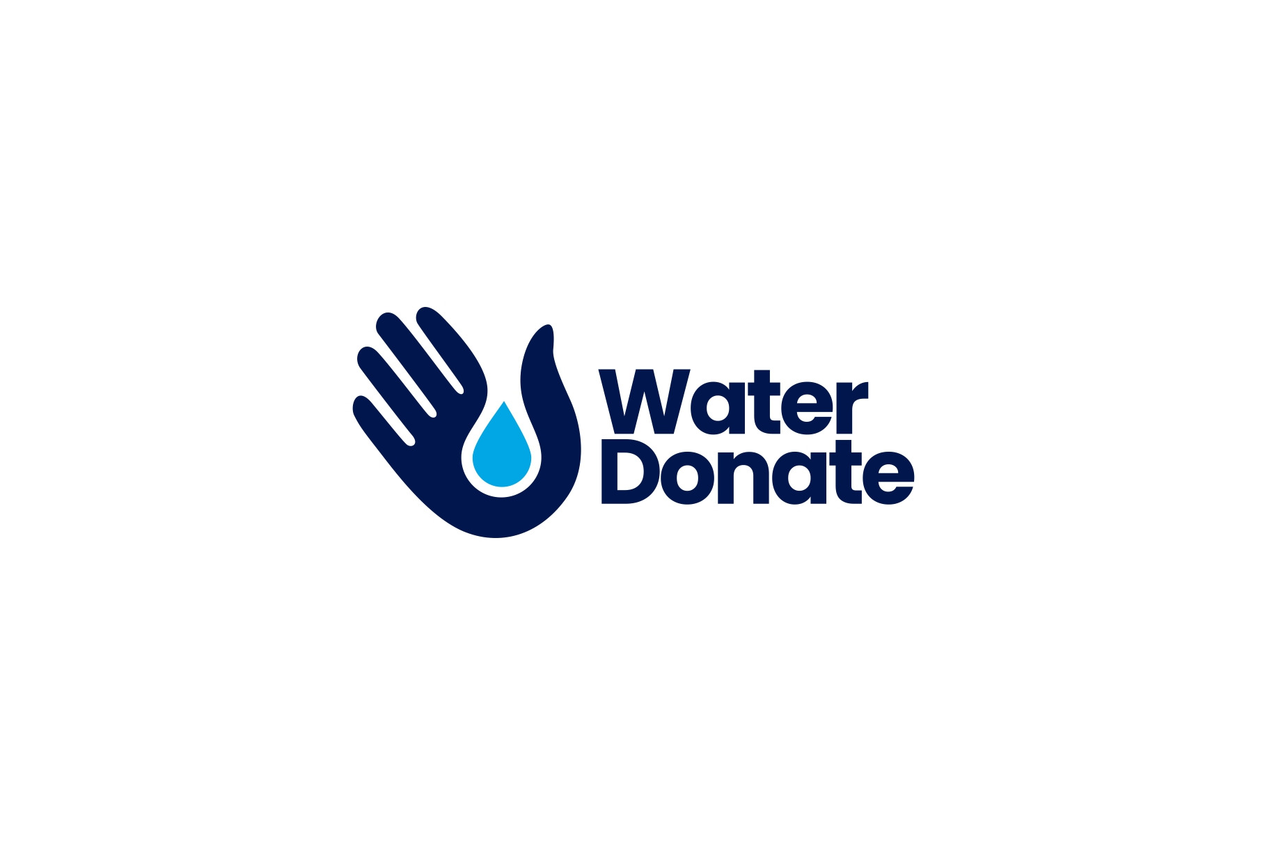 water hand donate drop care donation, a Branding & Logo Template by vastard