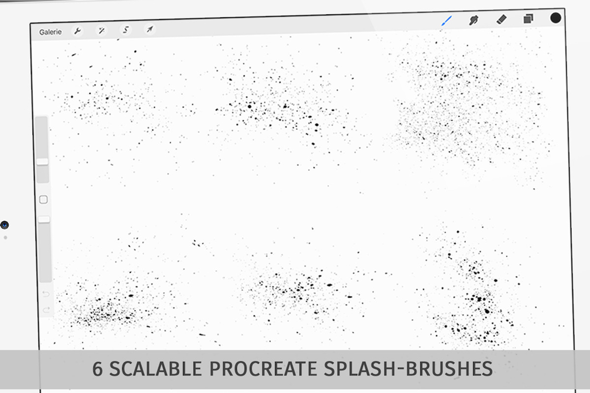 Splash Textures for Procreate App, a Brush Add-On by Studio FabianFischer