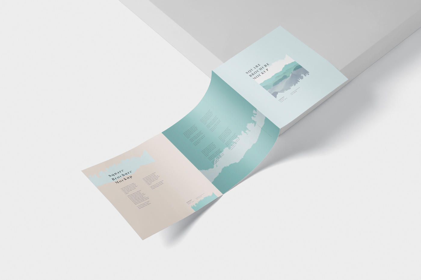 Square Tri-Fold Brochure Mock-Up, a Product Mockup by GfxFoundry