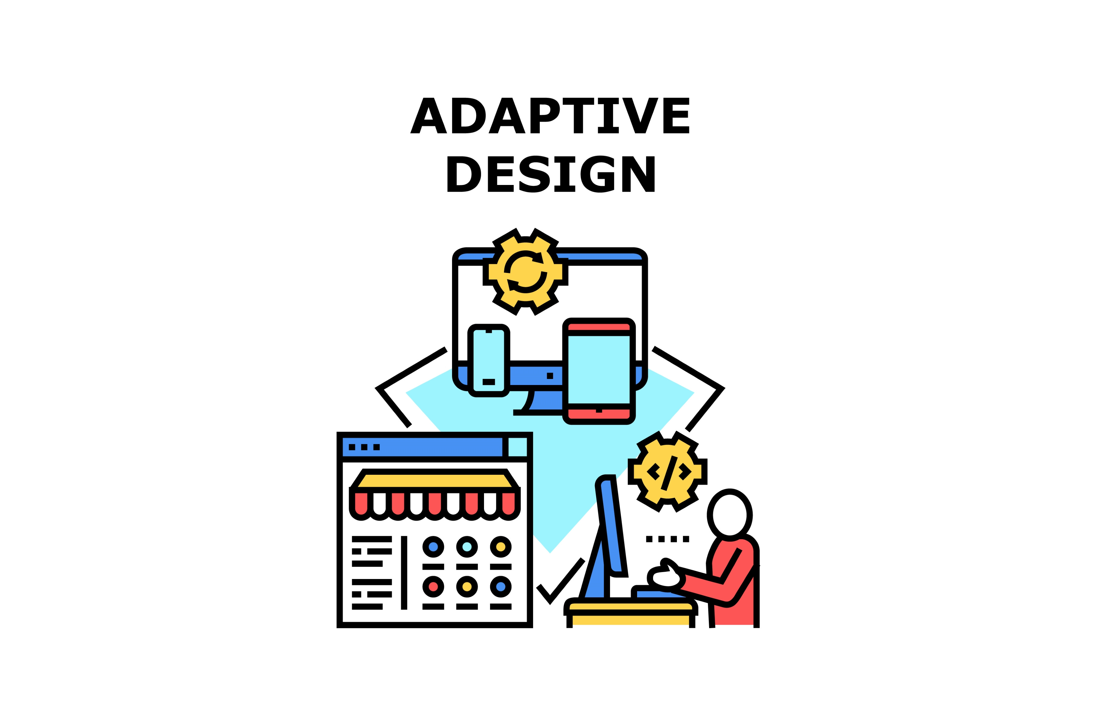 Adaptive Design Vector Concept Color, a Technology Illustration by ...