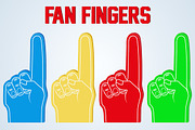 Vector Sport Fan Fingers | Graphic Objects ~ Creative Market