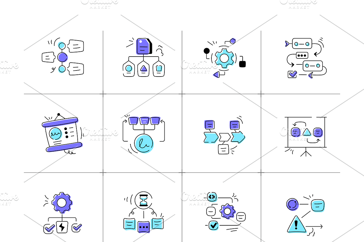 Animated Workflow Icon Set