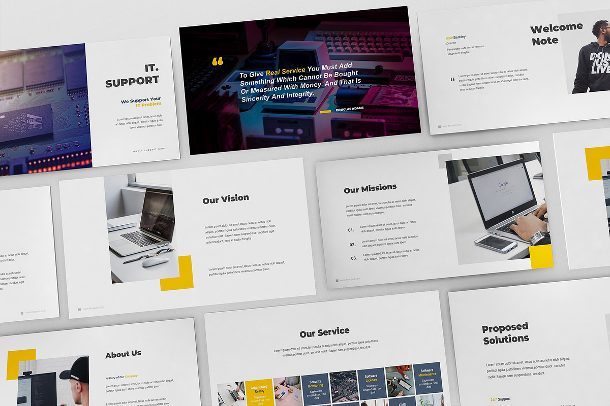 IT Support Powerpoint Template, a Presentation Template by Giant Design