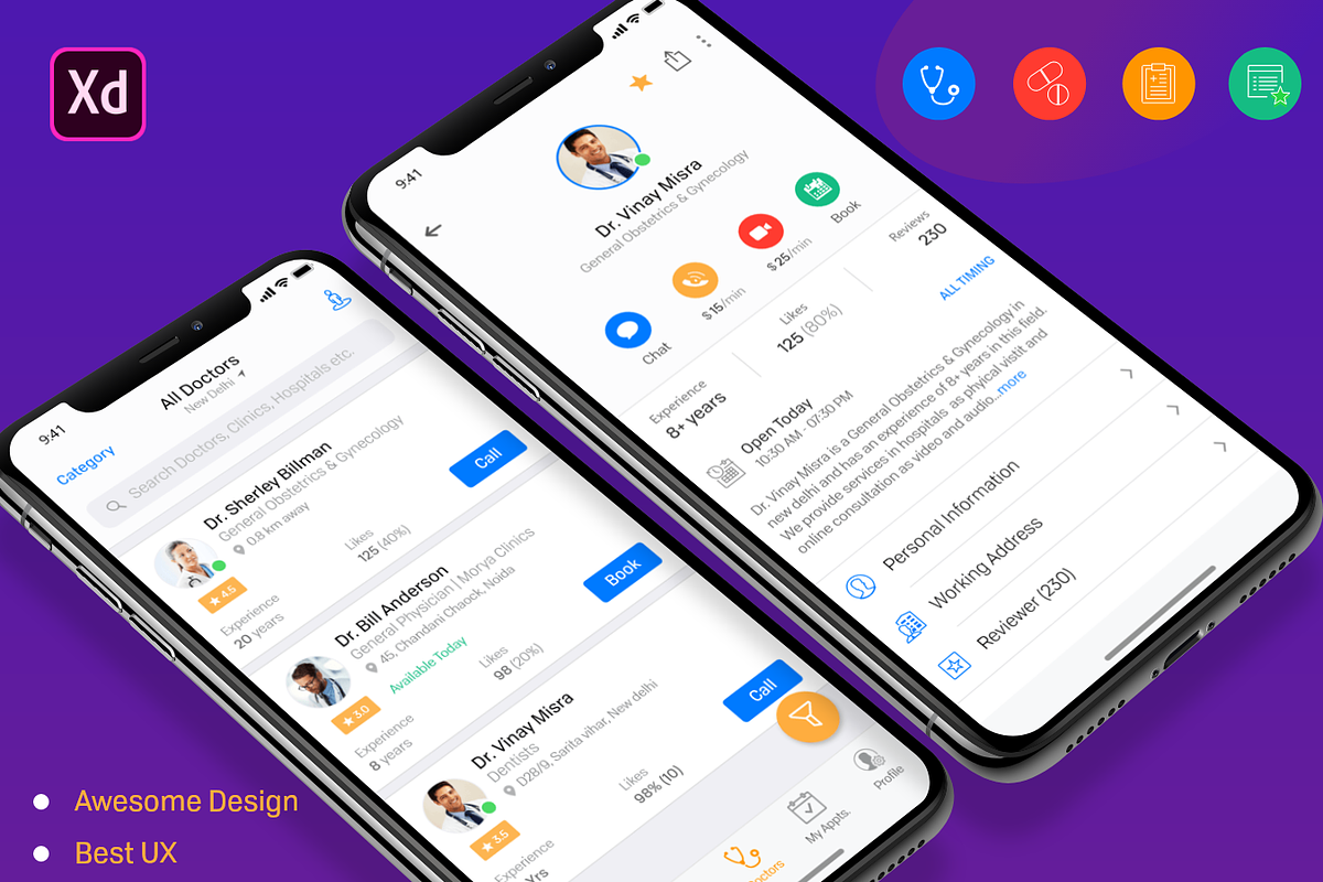 Healthcare Patient UI KIT, an App Template by UX Design Master