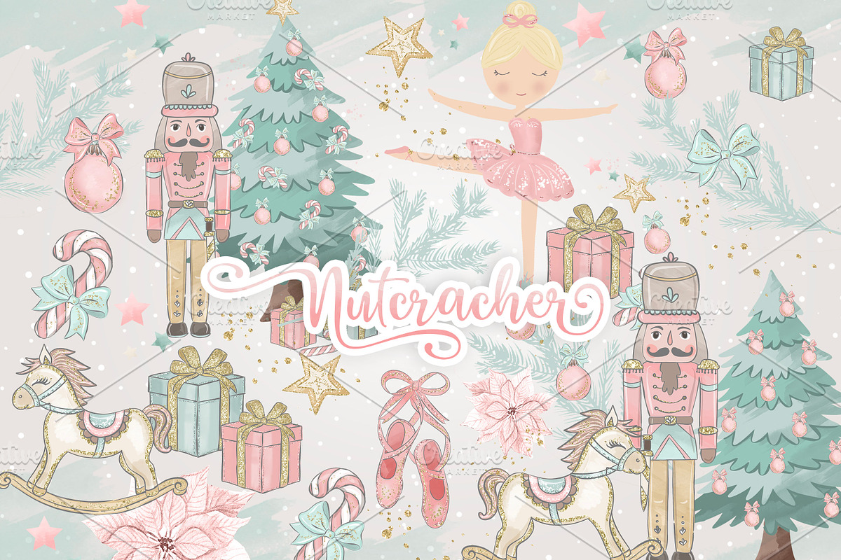Nutcracker pink design, an Illustration by designloverstudio
