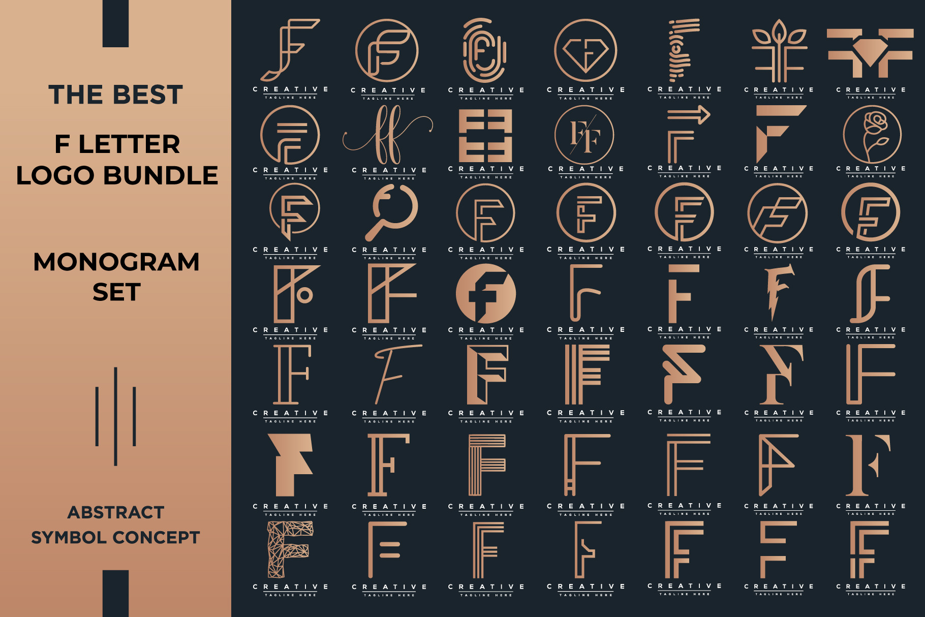 Letter F Logo Bundle Monogram Set, a Branding & Logo Template by Pixel ...