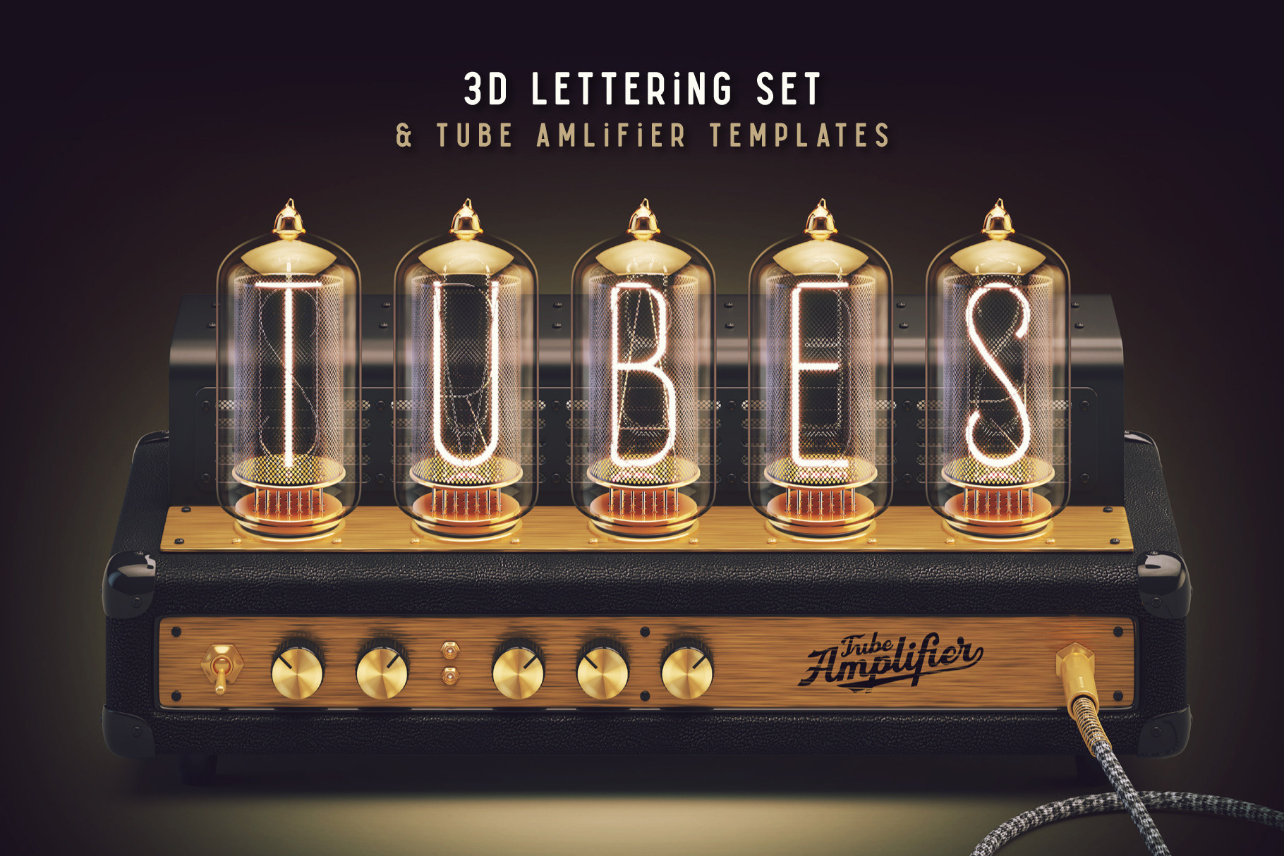 Tubes 3d lettering set, an Object Graphic by Gleb Guralnyk