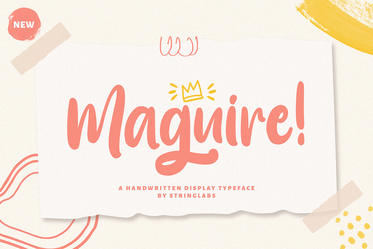 Maguire - Handwritten Font, a Script Font by StringLabs | Creative Market