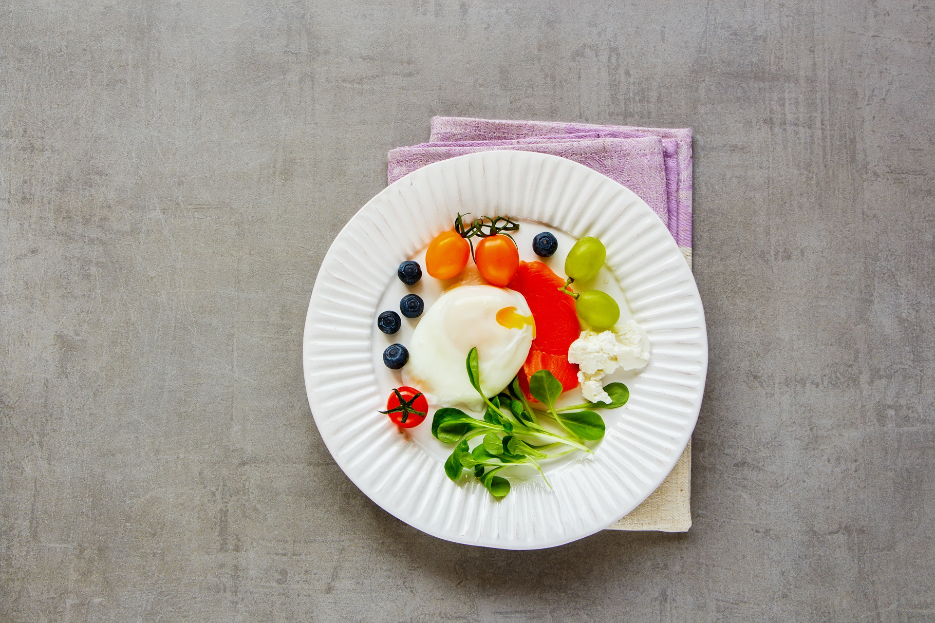 Breakfast inspiration plate featuring breakfast, top view, and snack, a ...