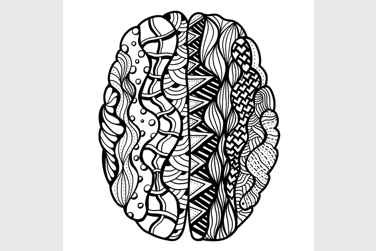 Human Brain doodle, a Background Graphic by IllustrationArtShop