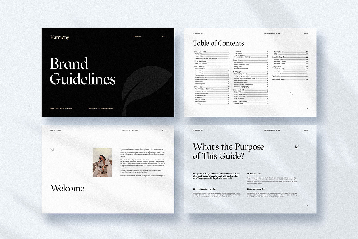 HARMONY Brand Guidelines, a Branding & Logo Template by AndrewPixel