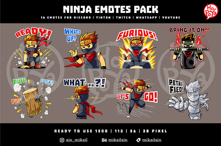 Fighter Gamer Boy - Custom Emotes, an Emoji Icon by tkzgraphic