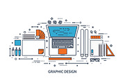 Graphic web design. Drawing and painting. Development. Illustration ...