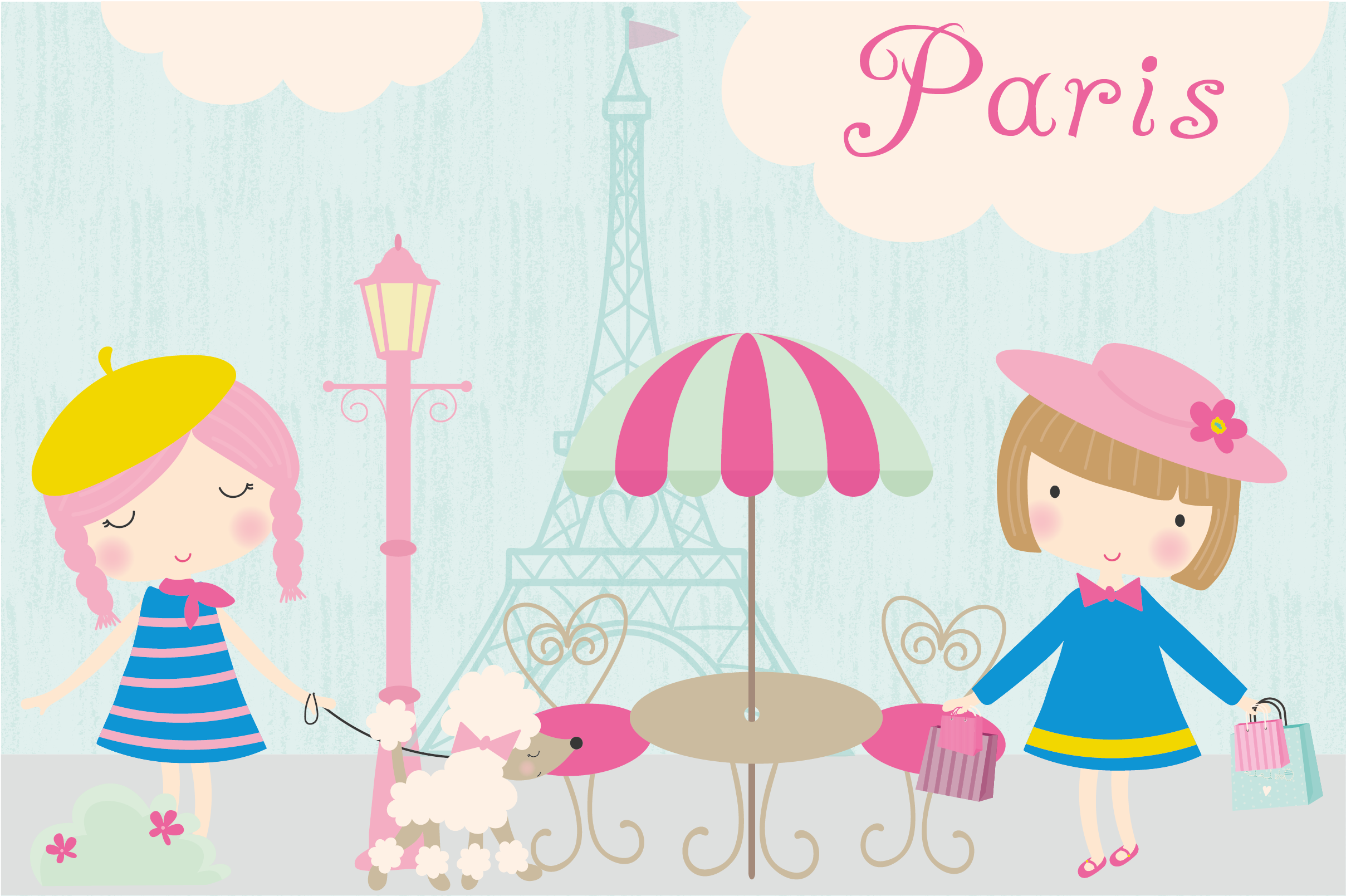 Paris clipart, a Decorative Illustration by Poppymoondesign