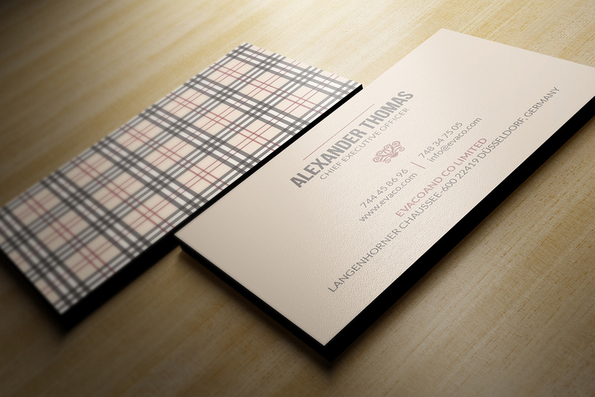 Burberry Business Card, a Business Card Template by Marvel