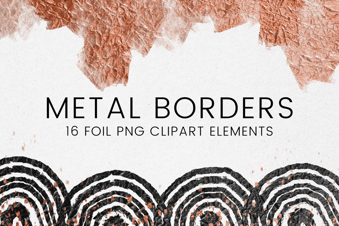 Copper Foil Borders Clipart, an Illustration by Pixafied | Creative Market