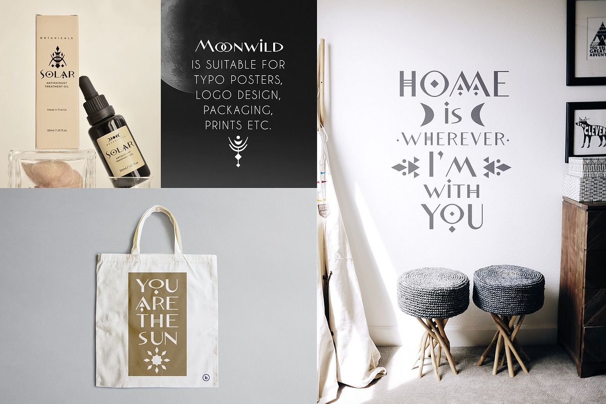 Moonwild - Celestial Font & Symbols, a Sans Serif Font by Struvictory.art