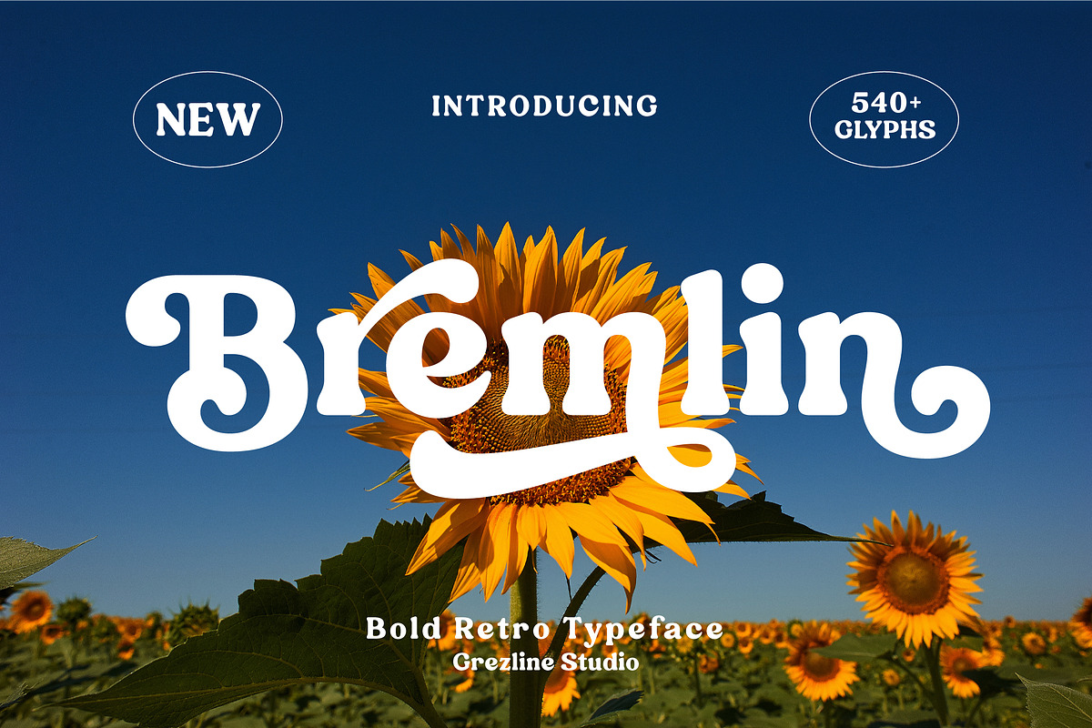 Bremlin - Bold Retro Font, a Serif Font by Grezline Studio