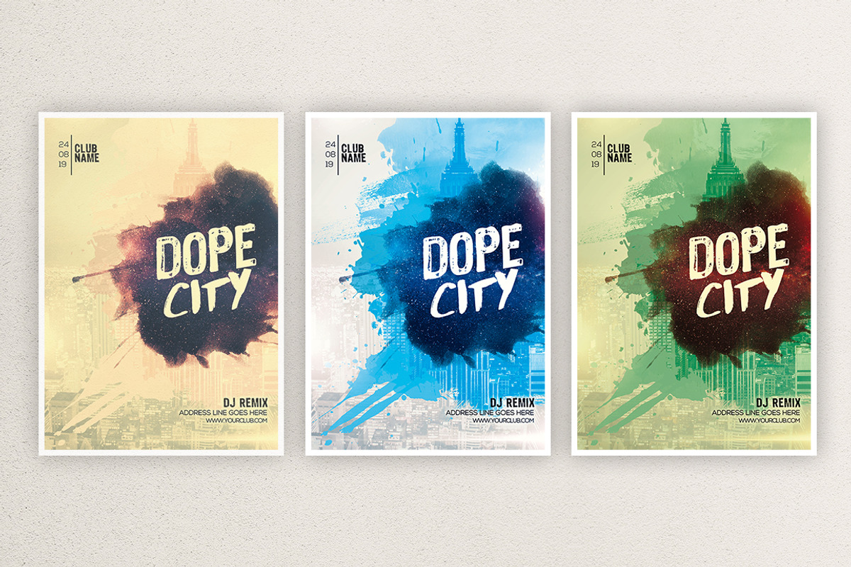 Dope City, a Flyer Template by What a Story | Creative Market