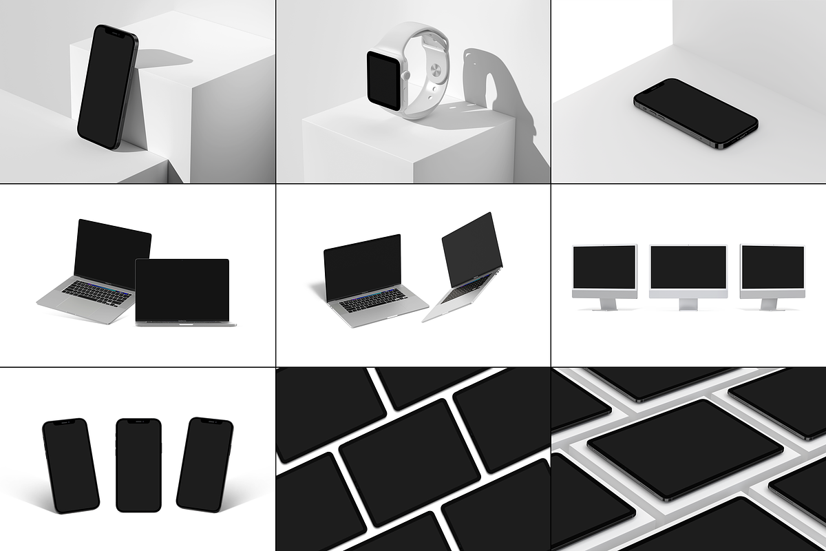 Apple/iOS Responsive Devices Mockup, an iPhone Mockup by Mockupdaddy