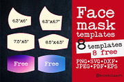Face Mask Template SVG, PNG. BONUS, a Shape Add-On by KundolaArt