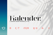 Kalender, a Serif Font by Gurup Stüdyo