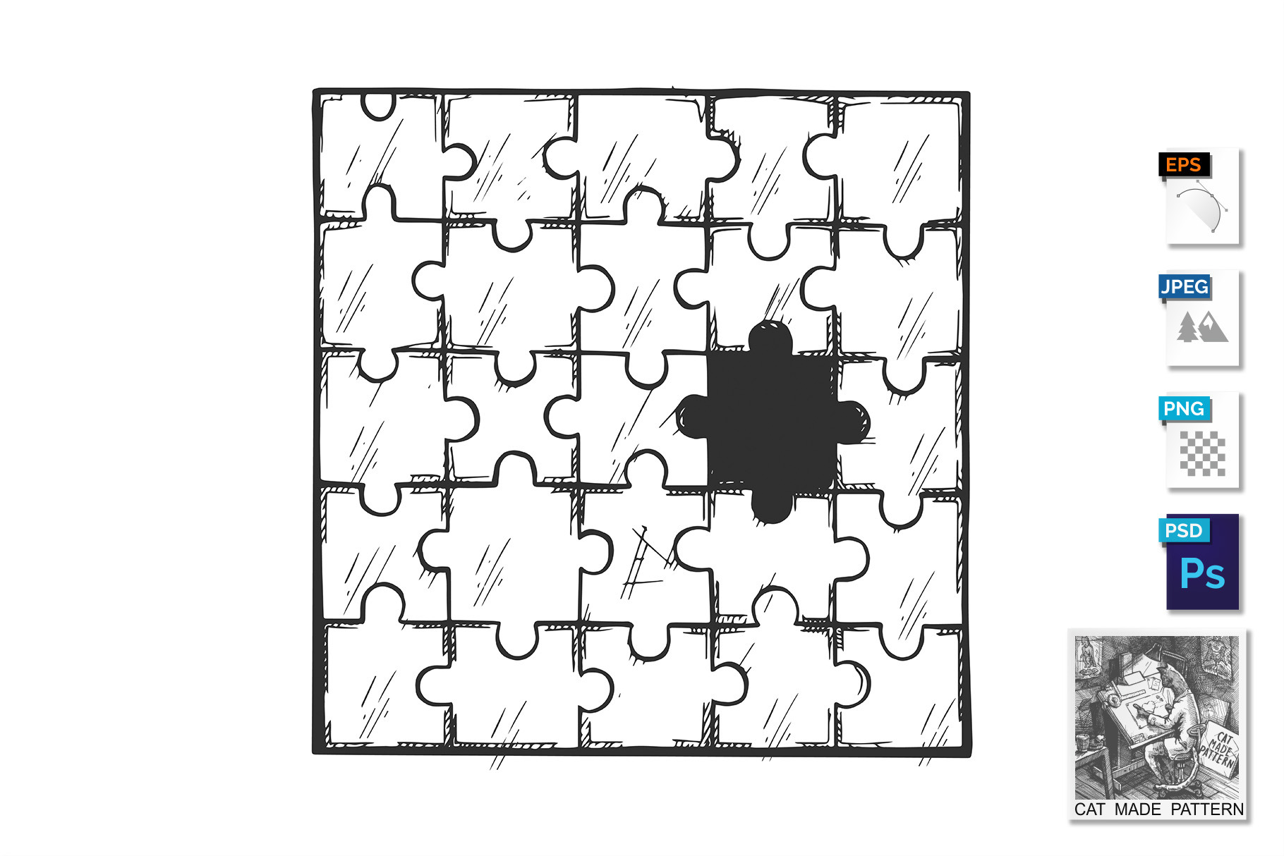 Interactive jigsaw puzzle board game, an Education Illustration by ...