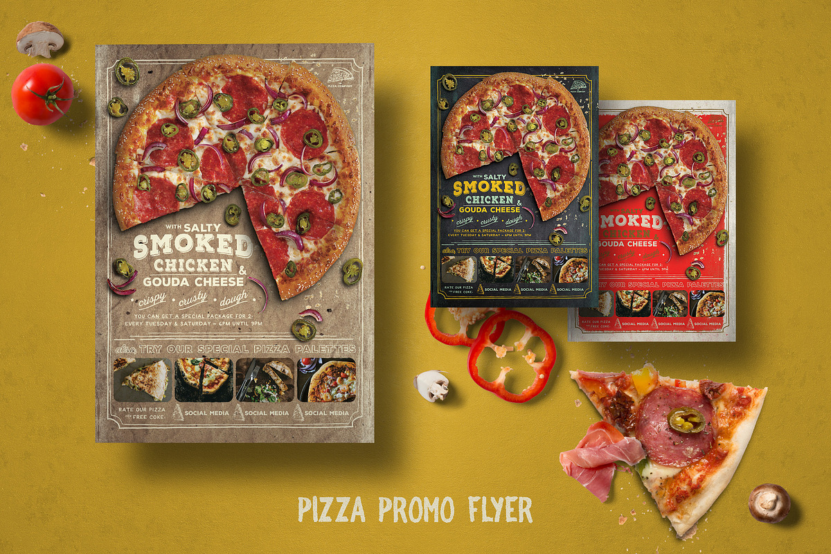 Pizza Promo Flyer, a Flyer Template by BlueRobinStudio