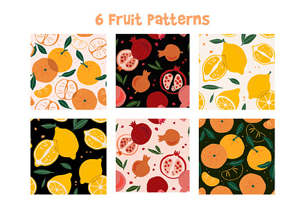 Collections of fruit patterns., a Pattern Graphic by Taya