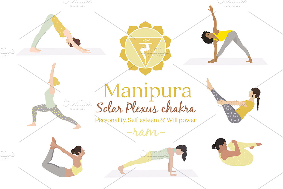 Big bundle of yoga postures, an Illustration by Sunnyfields