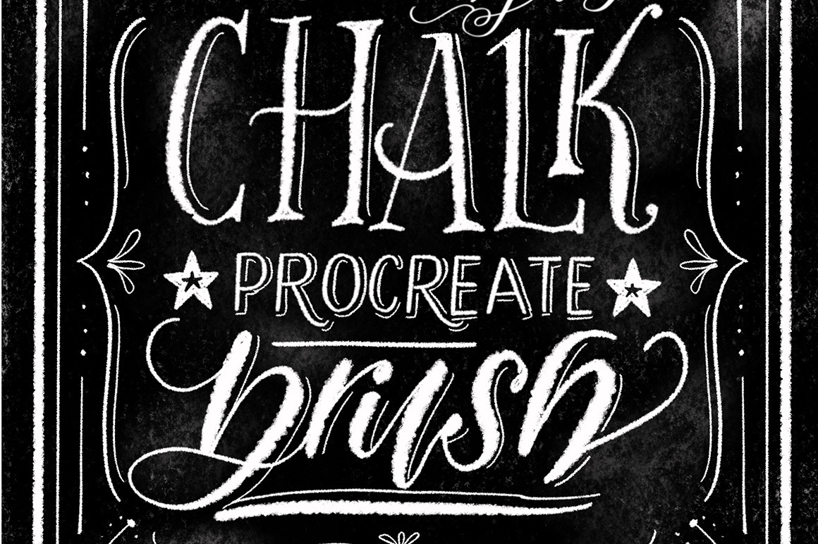 Chalk Procreate Lettering Brush, a Brush Add-On by The Scratchy Nib