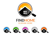 Real estate logo,find home,search v2, a Branding & Logo Template by ...