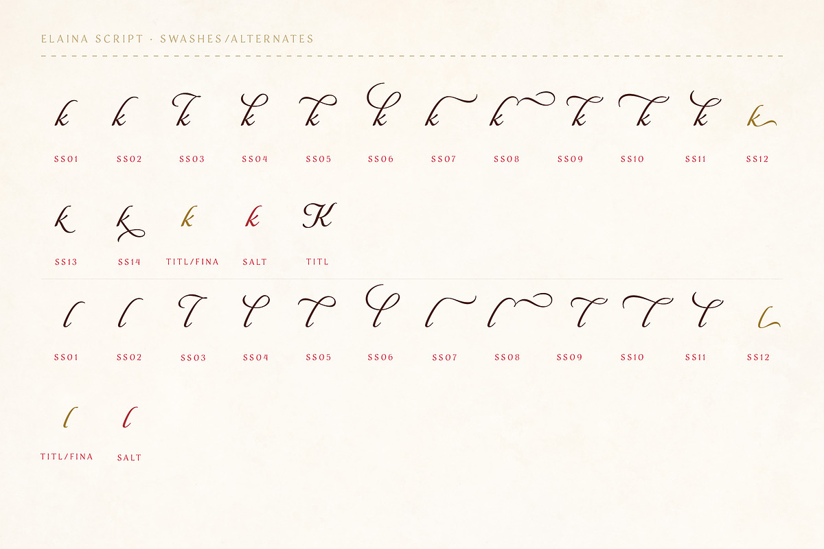 Elaina Script, a Script Font by Laura Worthington