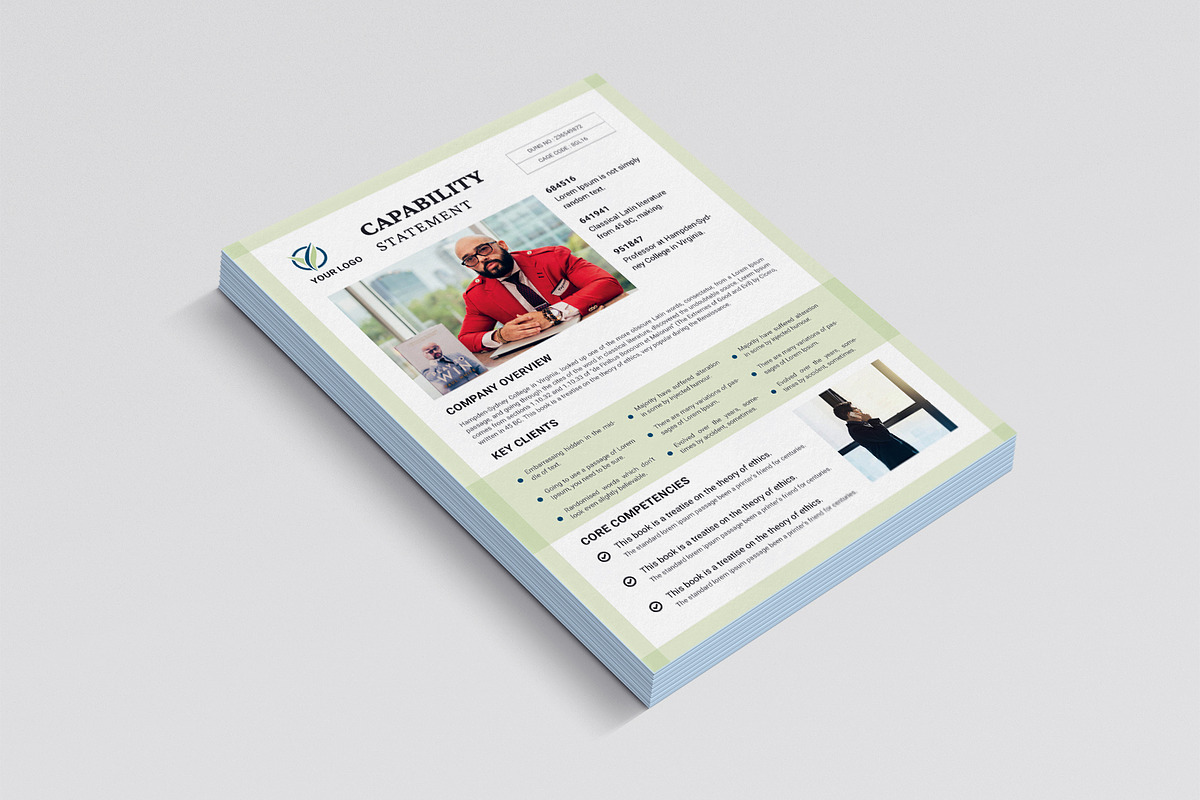Capability Statement Templates, a Stationery Template by Design Zone