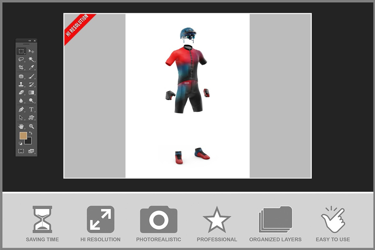 Realistic Cycling Mockup