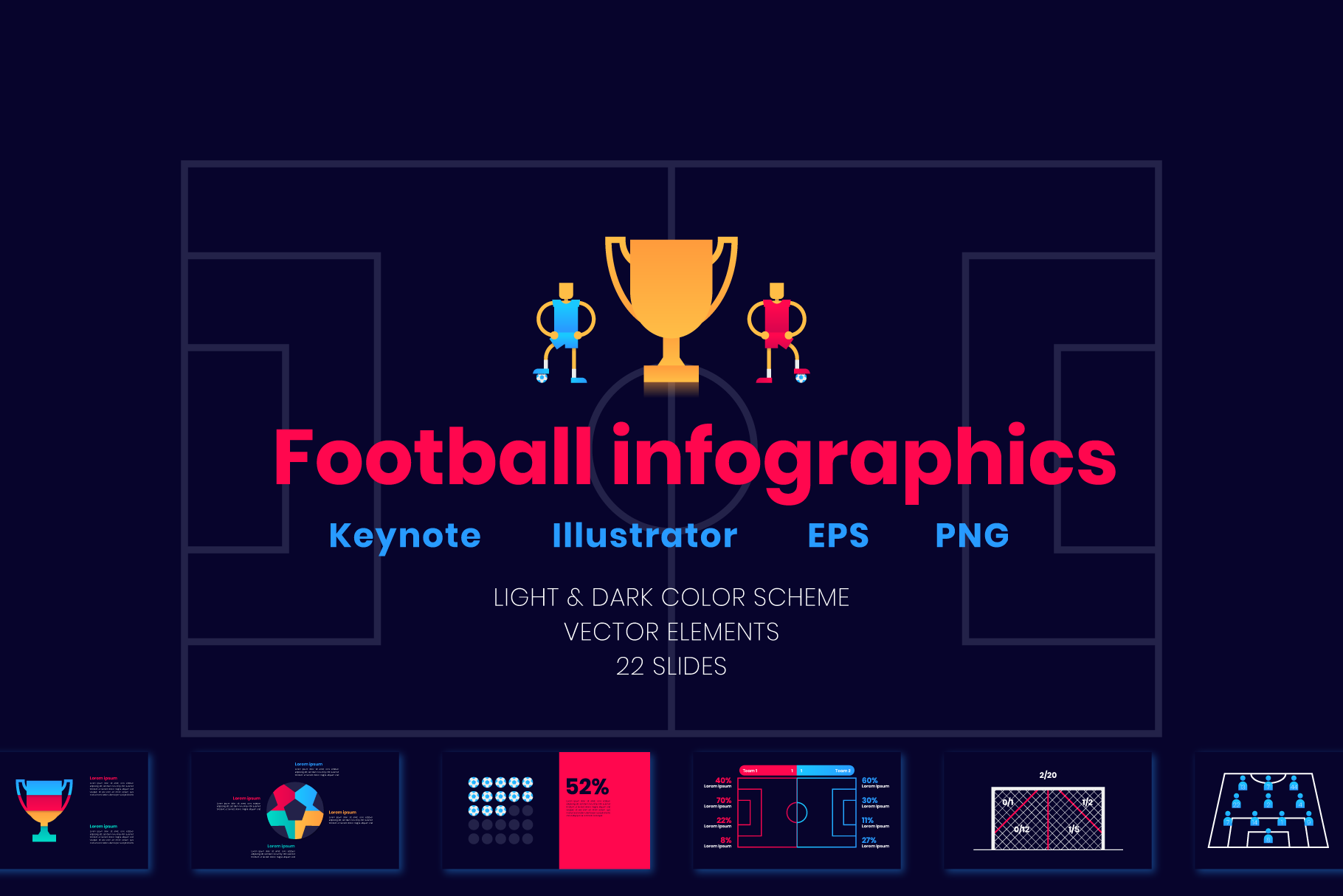 Football infographics, an Illustration by Hyper & Hyper