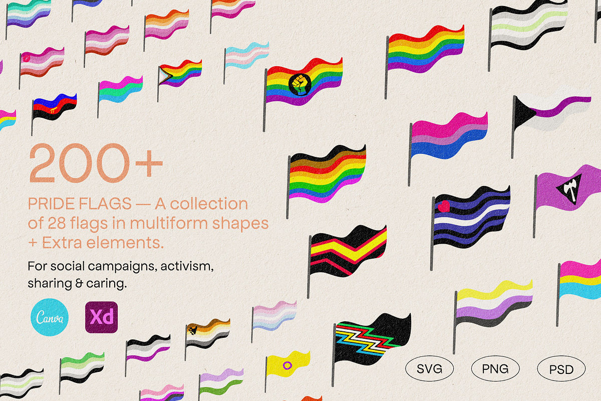 PRIDE - Flags & Elements, a Social Media Template by Sparrow & Snow