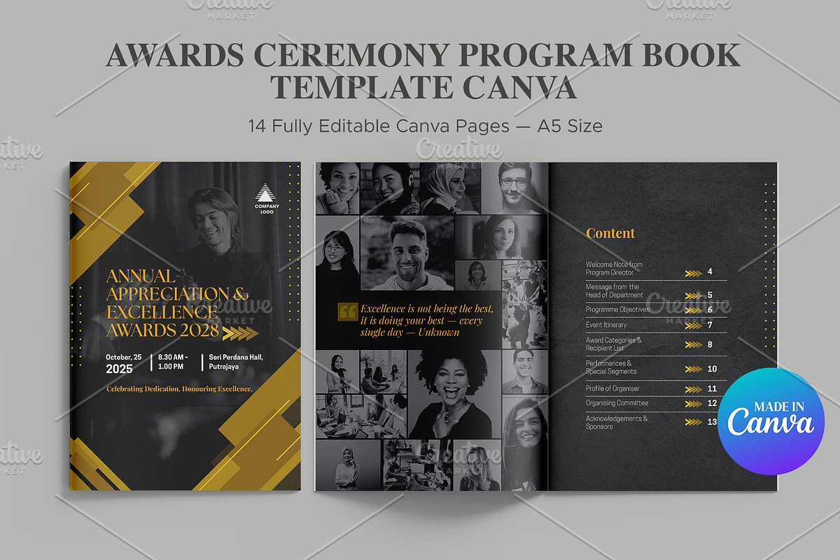 Canva Program Book Template