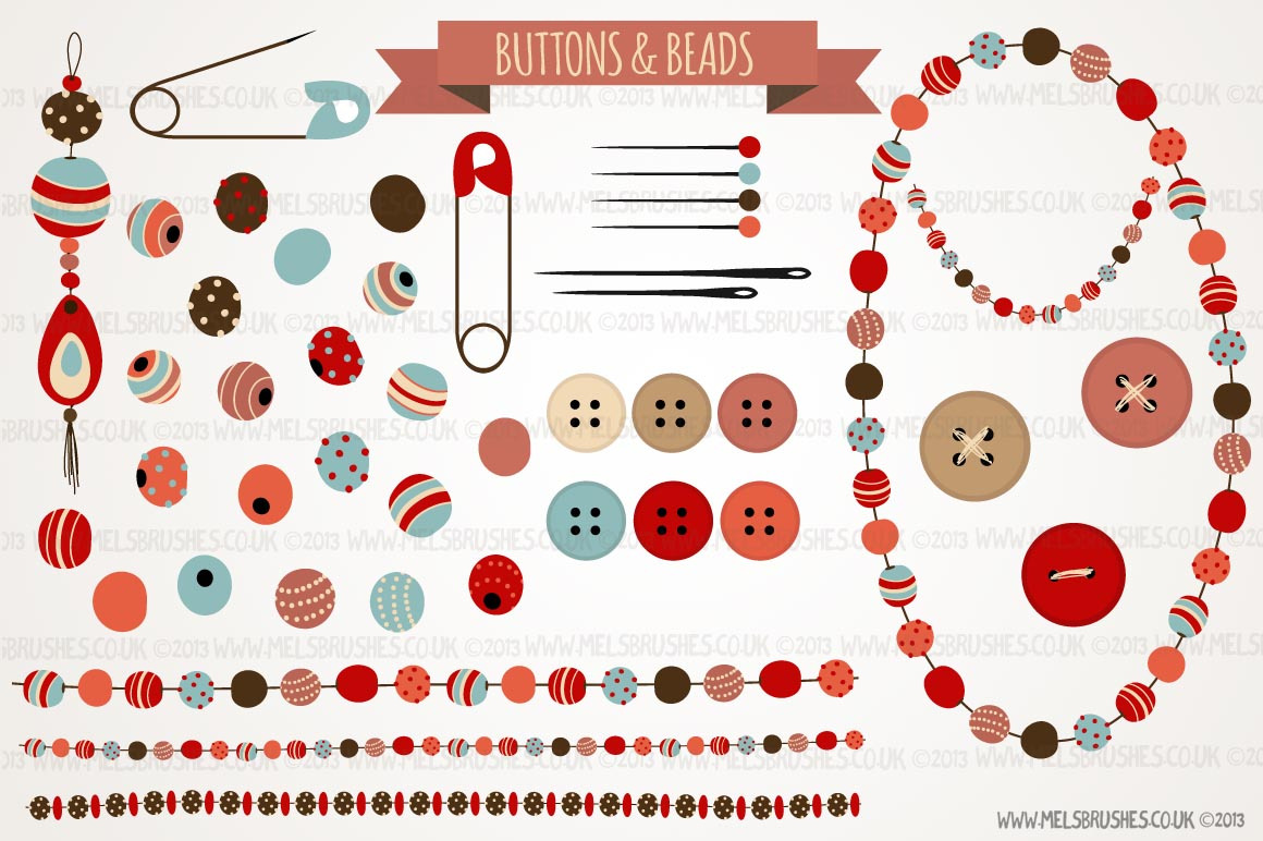 Buttons & Beads, an Illustration by Mels Brushes