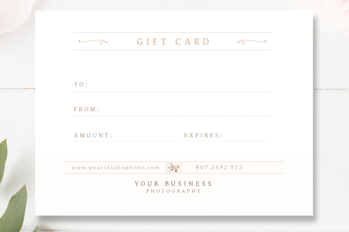 Photographer Gift Card Template, a Card Template by By Stephanie Design