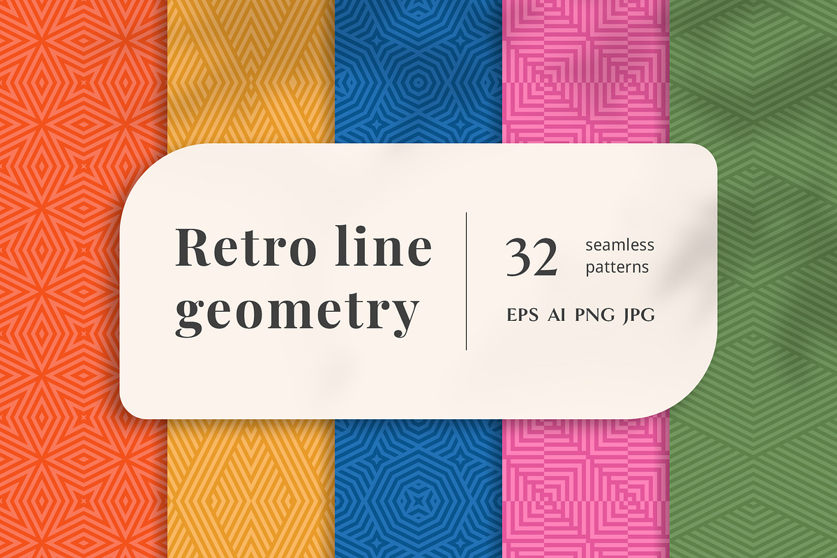 32 RETRO LINE GEOMETRY patterns