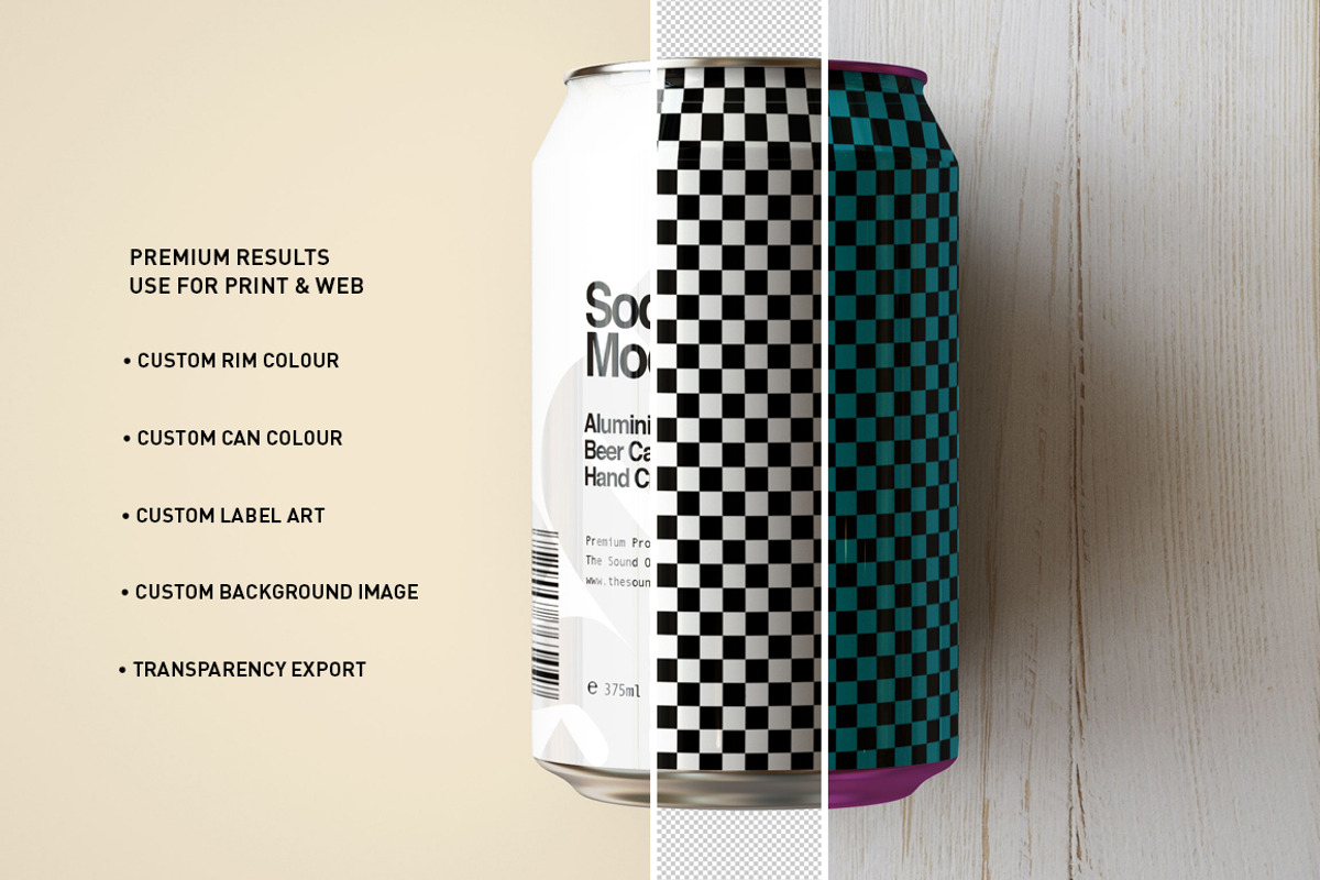 Soda Can | Beer Can Mock-Up 1, a Product Mockup by TSOBG