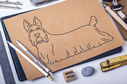 Linear dogs collection, an Animal Illustration by pet design shop