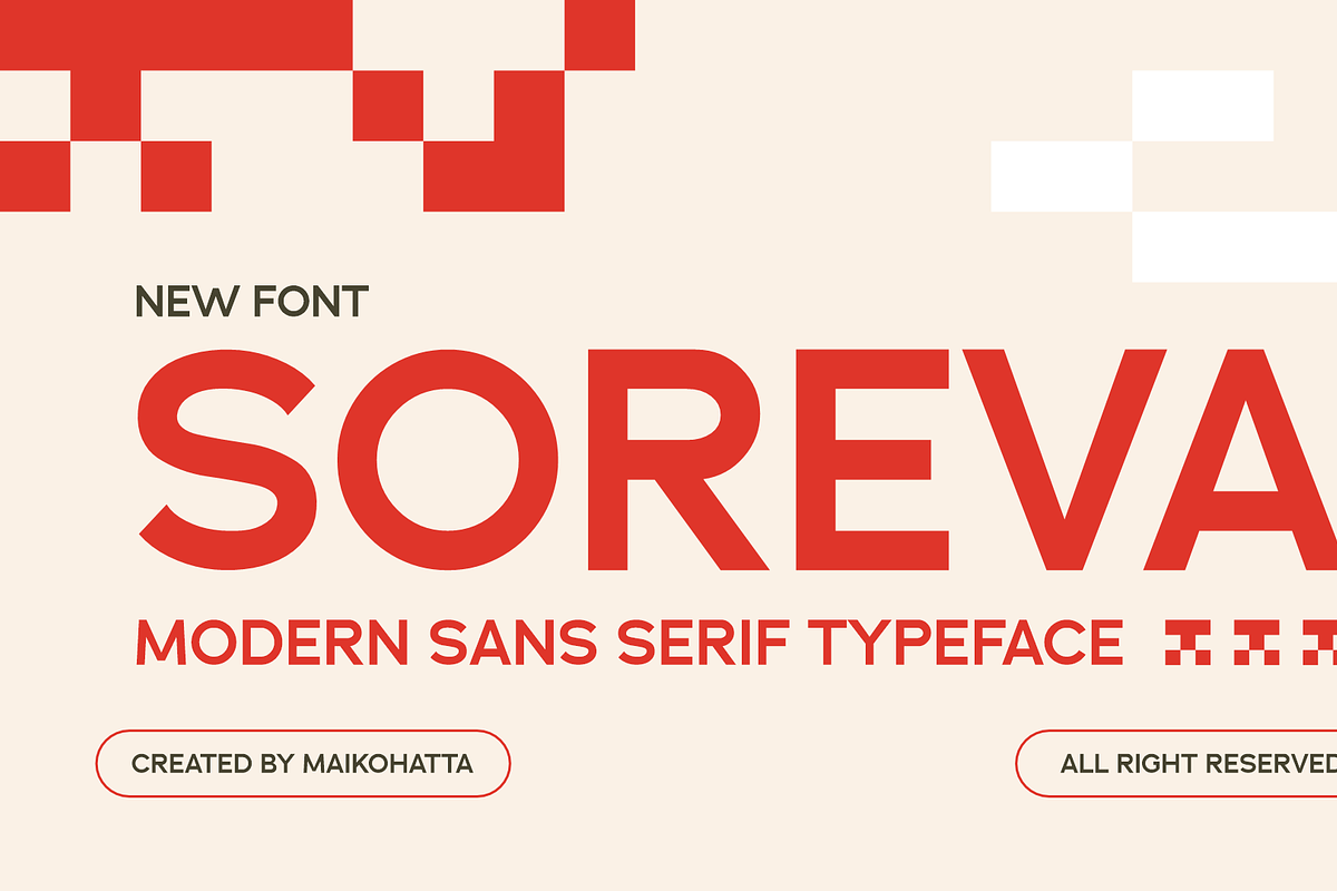 Soreva - Modern Sans Serif Typeface, a Sans Serif Font by MaikoHatta