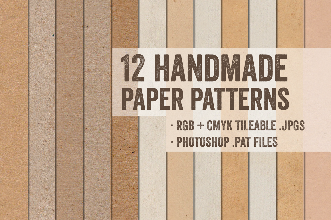 12 Handmade Tileable Paper Patterns, a Pattern Graphic by DesignFathoms