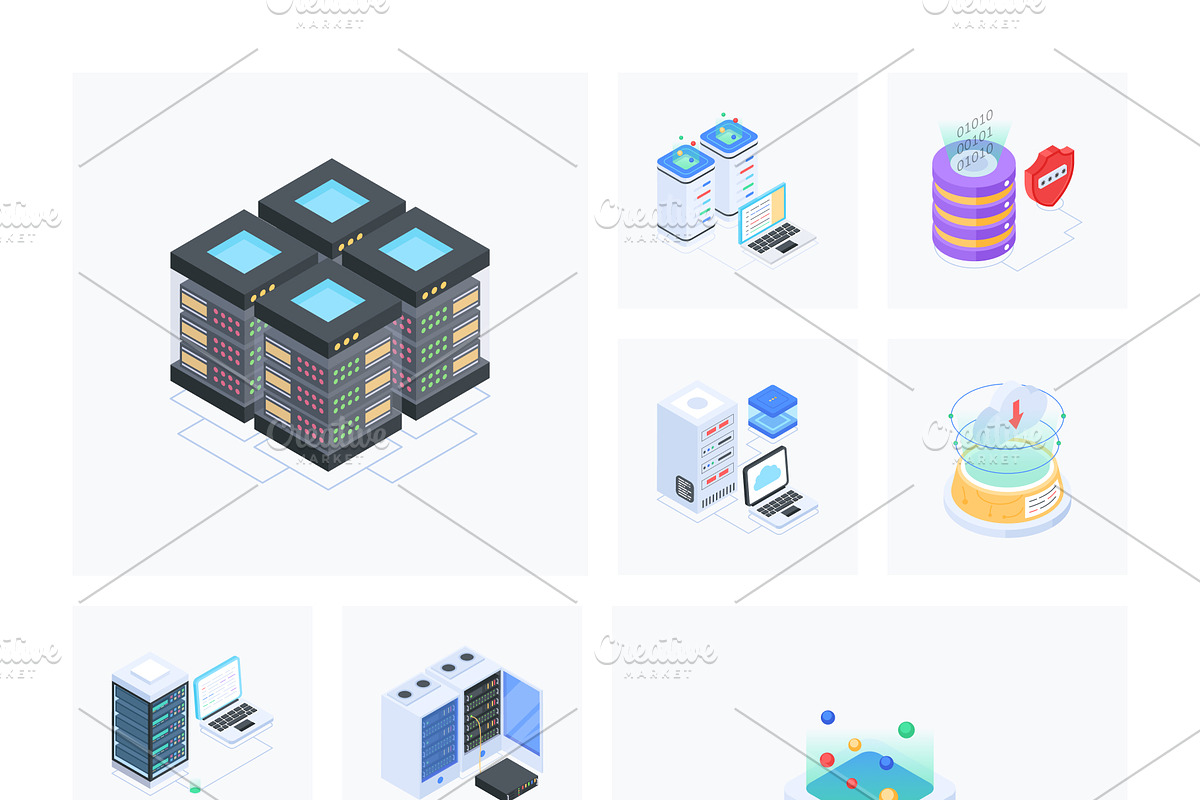 Animated Database Icon Set