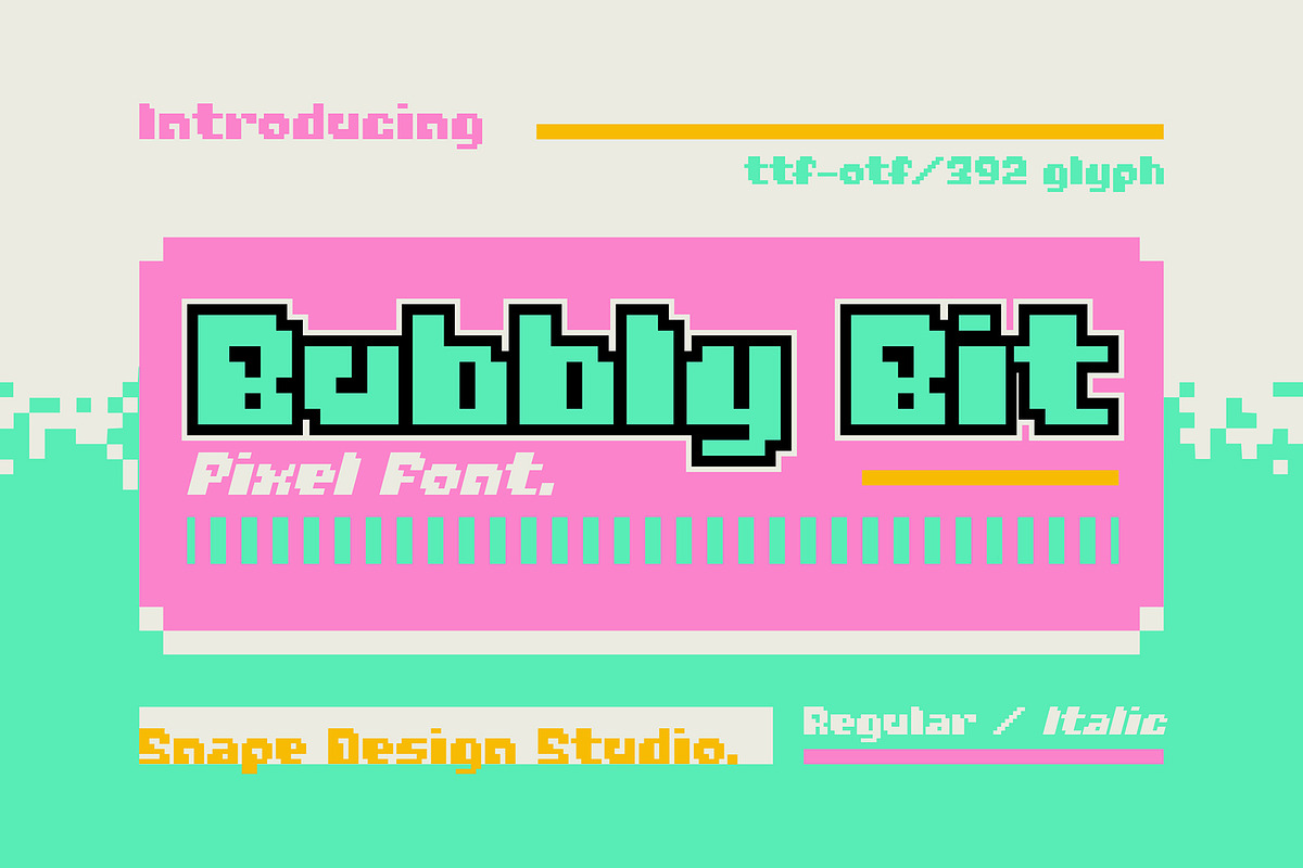 Bubbly Bit - Pixel Font