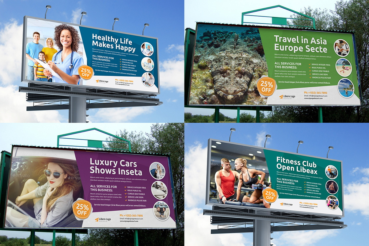 Billboard Signage Bundle | Creative Market